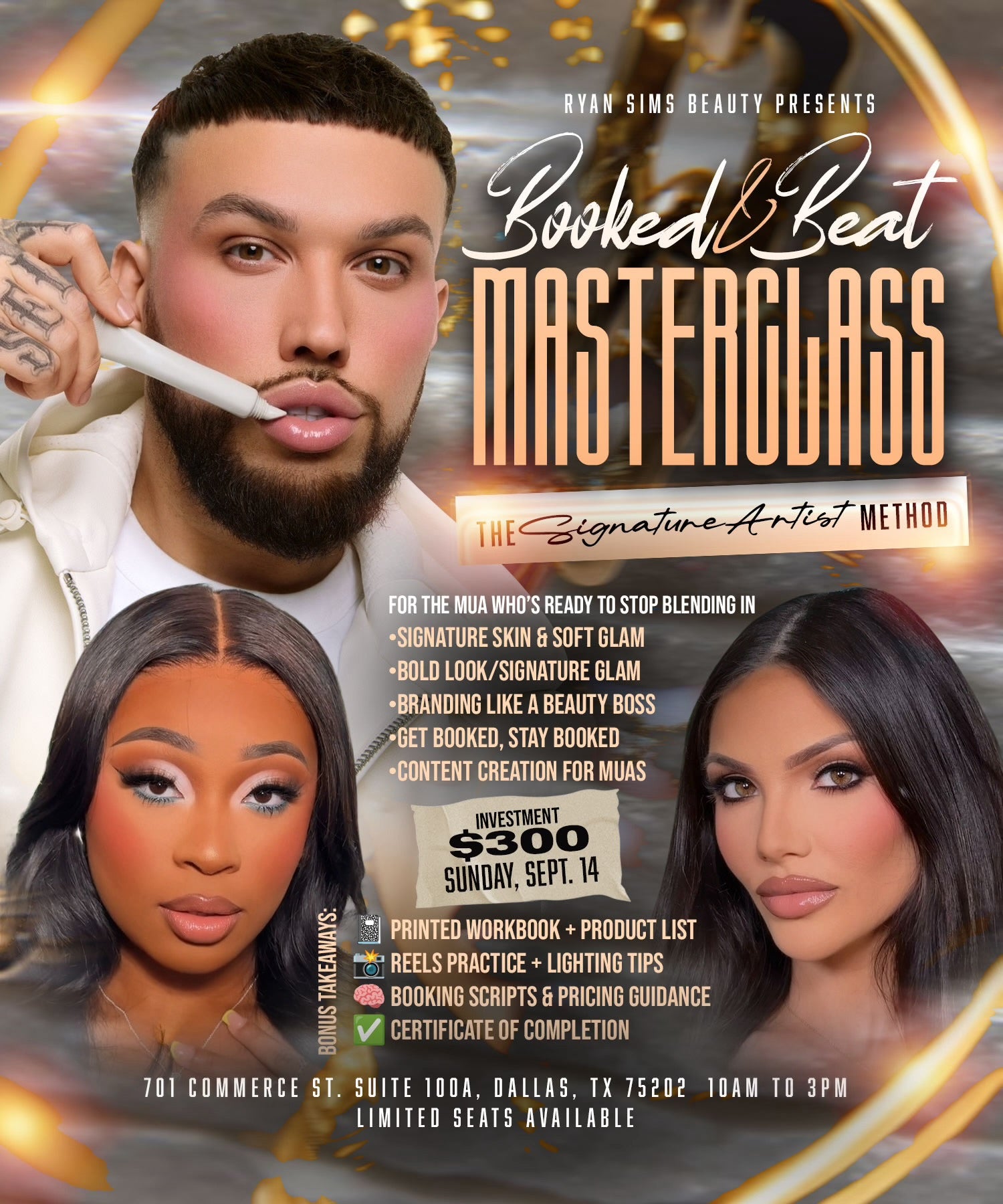“Booked & Beat: The Signature Artist Method” – Ryan Sims Beauty LLC